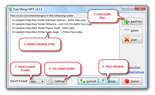 How To Merge Audio Files Free Merge MP3